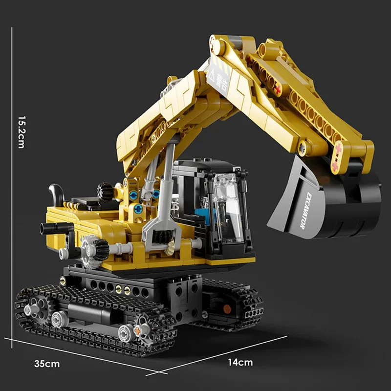 Piece Bricks Rc Motorized Excavator Model Boy Birthday Gifts Kids ...