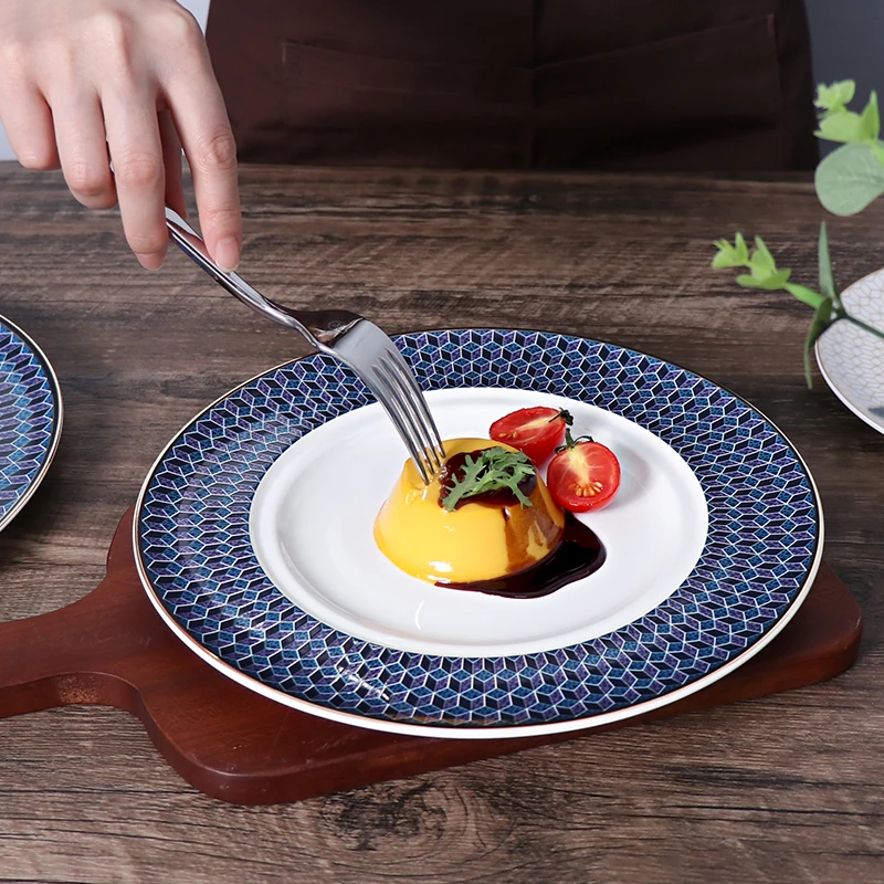Luxury Dinnerware - Gold Rim Bone China Plates for Hotels