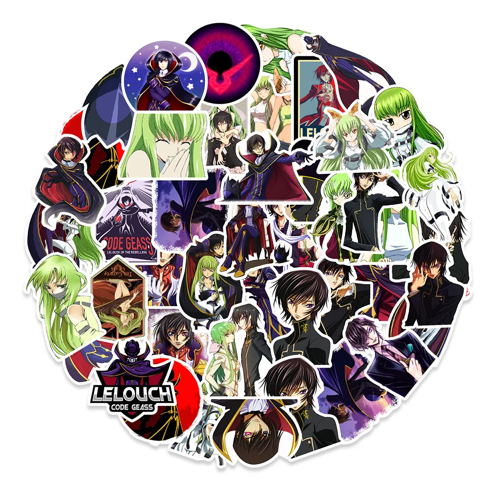 50pcs Anime Code Geass Lelouch Of The Rebellion C.c. Lelouch Lamperouge ...
