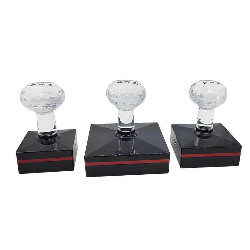 Double Foam Hy Flash Stamp Crystal Handle Flash Custom Logo Stamp - Buy ...