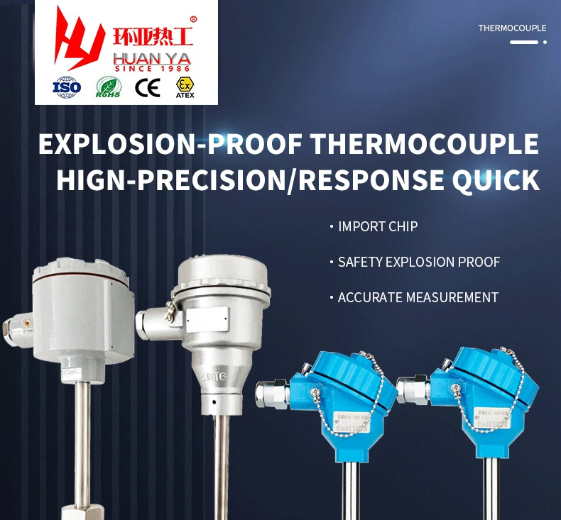 High Quality Temperature Sensor Type K B S T J Industrial With Flange ...