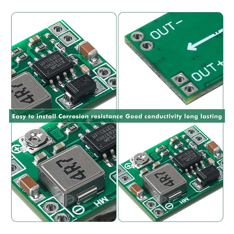 Mini MP1584EN Adjustable Power Supply Module DC-DC Buck Converter 24V to 12V 9V 5V 3V Green ...