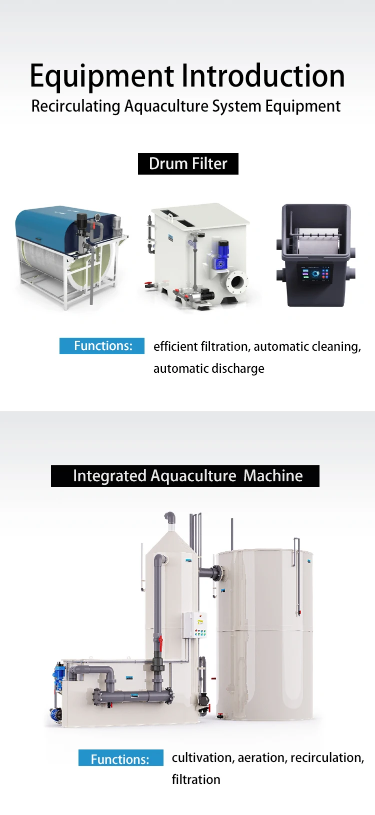 Wholesale Complete Indoor Ras Fish Farming System Design