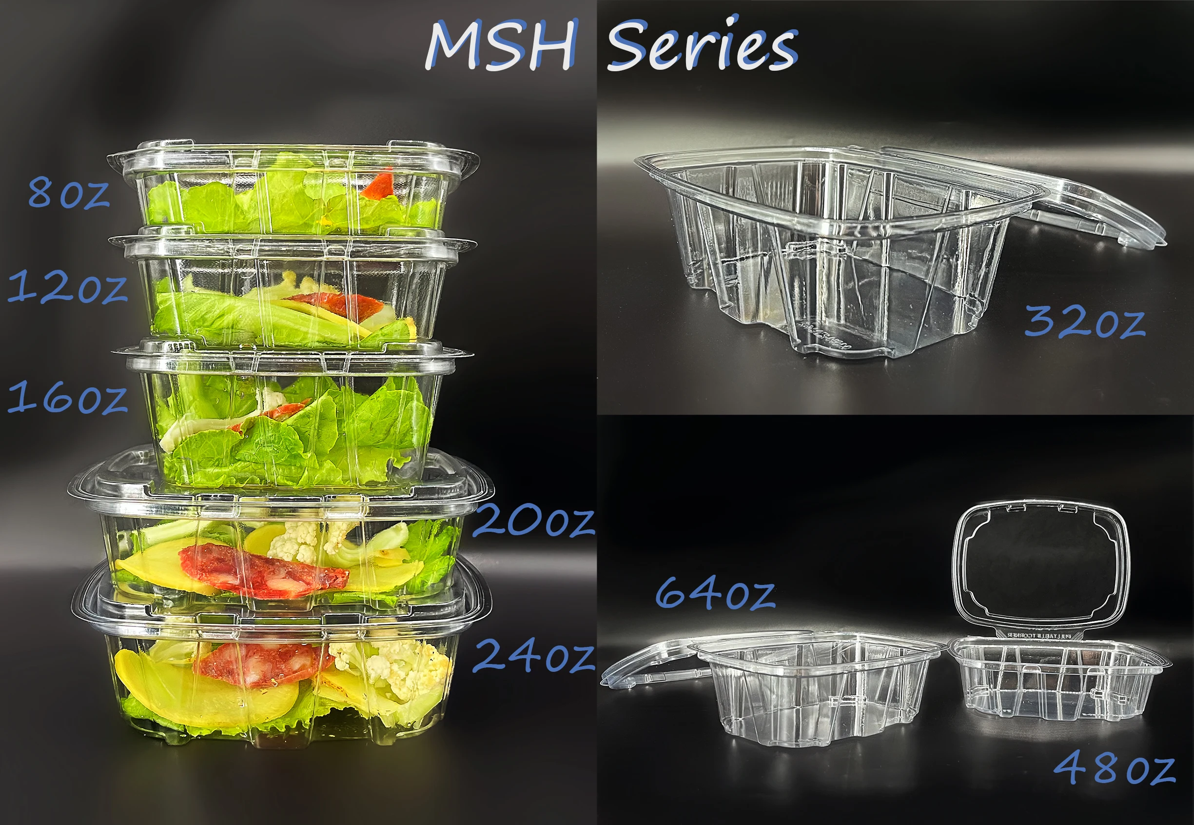 32oz Blister Disposable Clear Plastic Packing Berry Strawberry ...