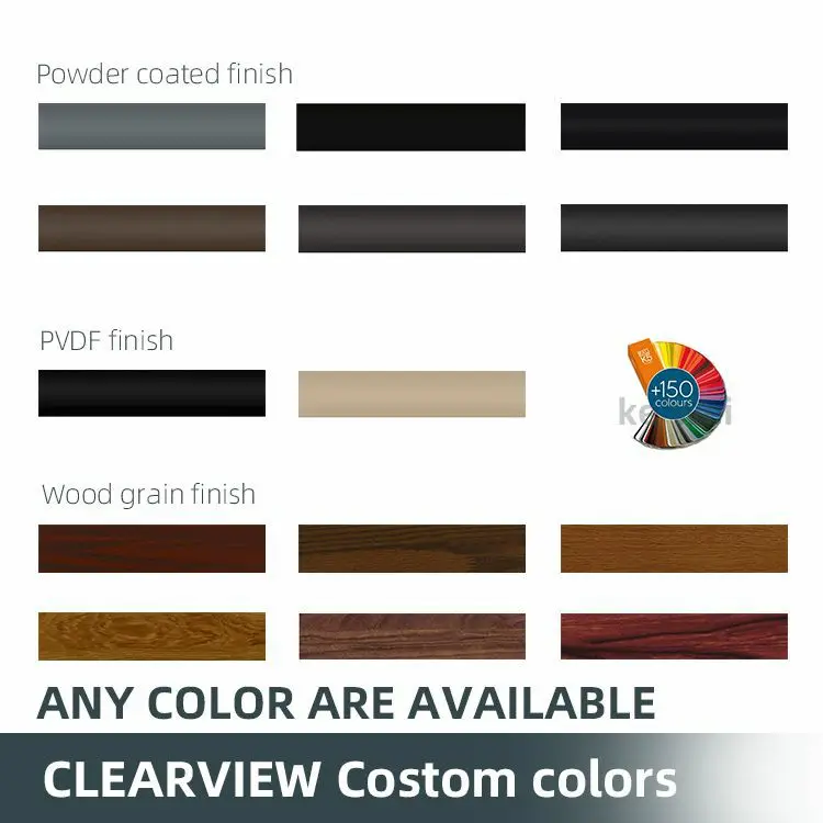 Clearview Full Catagory Window Factory Pvc Sliding Wood Color Upvc ...