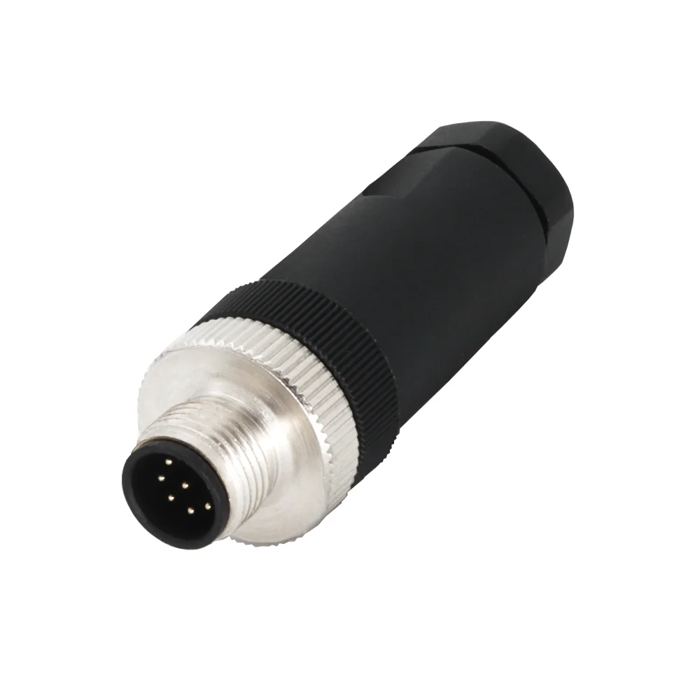 Kronz Plastic M12 Circular Connector 8 Pin A Code Screw Locking Plug ...