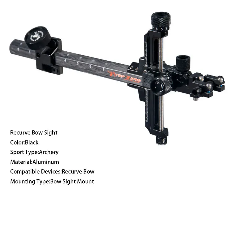 Light Grey 9inch Adjustable Aluminum Archery Recurve Bow Sight