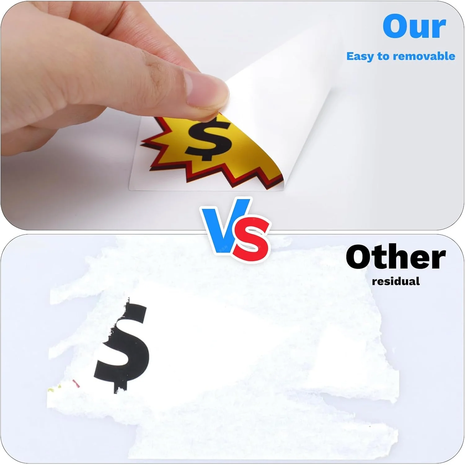 Custom Removable Adhesive Price Tags with Starburst Design for Yard ...
