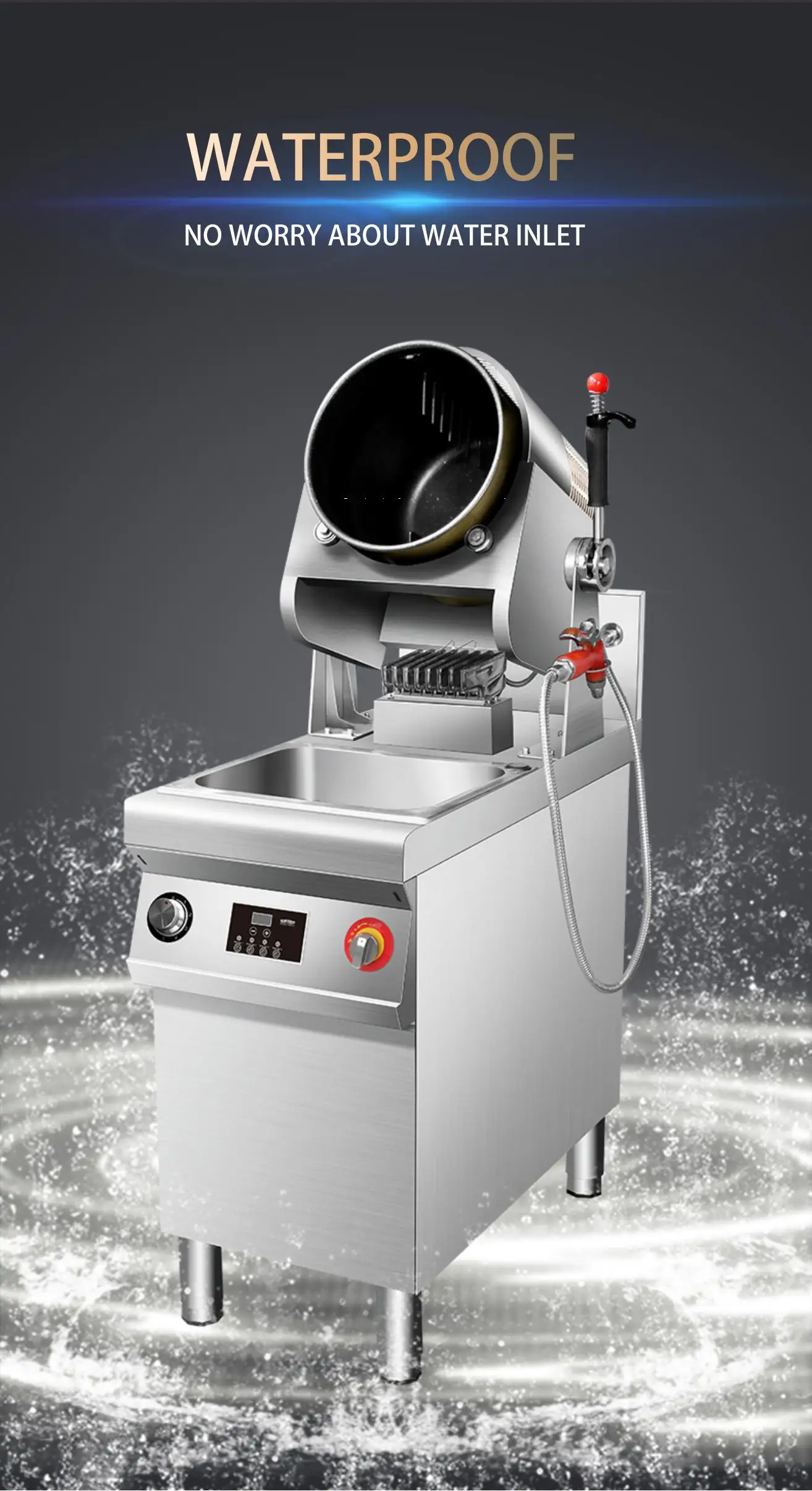 Semikron Gas Automatic Cooking Wok Machines - Drum Rotation Cooking ...