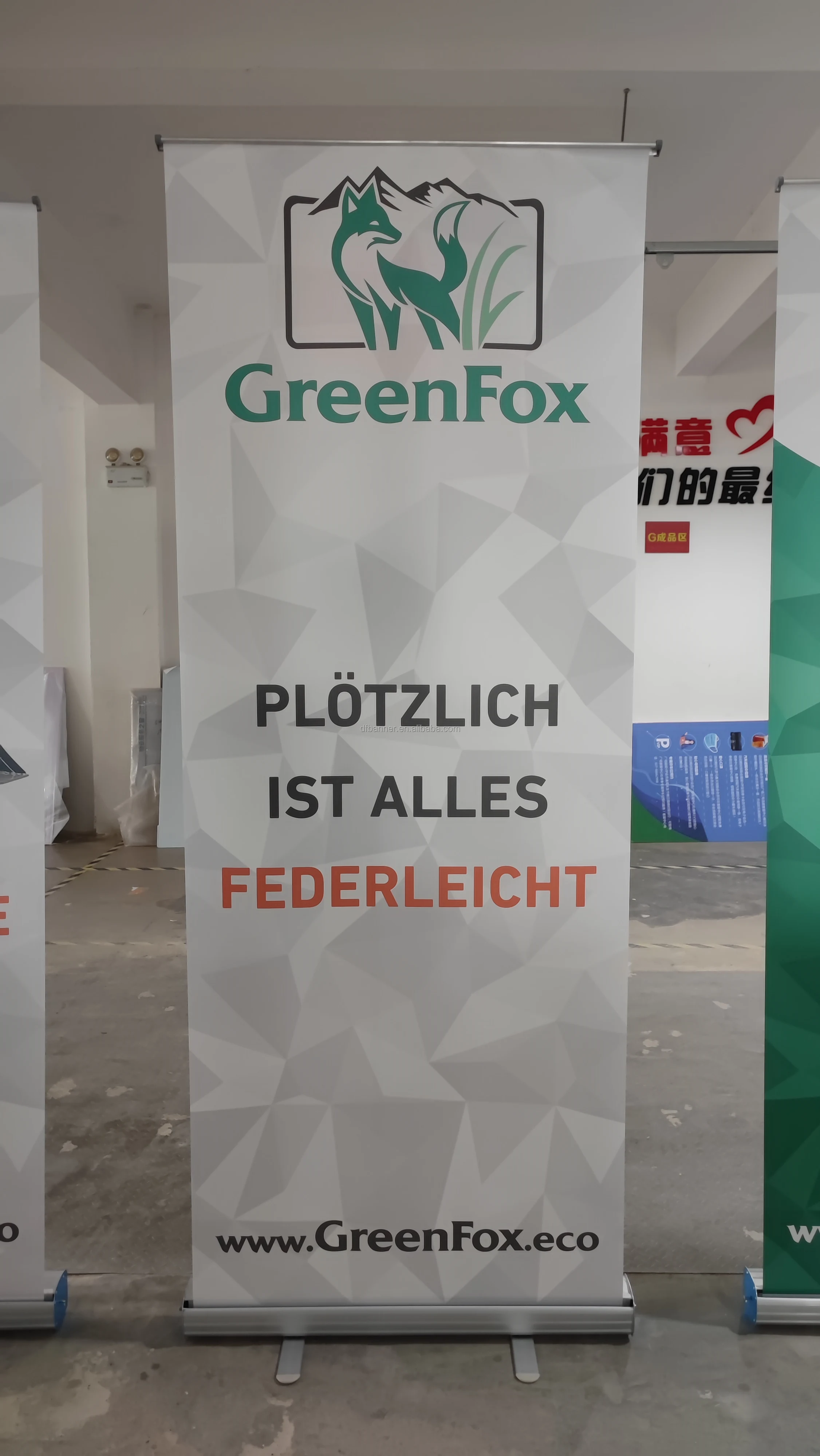 Heavy-Duty 80x200 Aluminium Roll-up Banner Stand Wind Resistance for ...