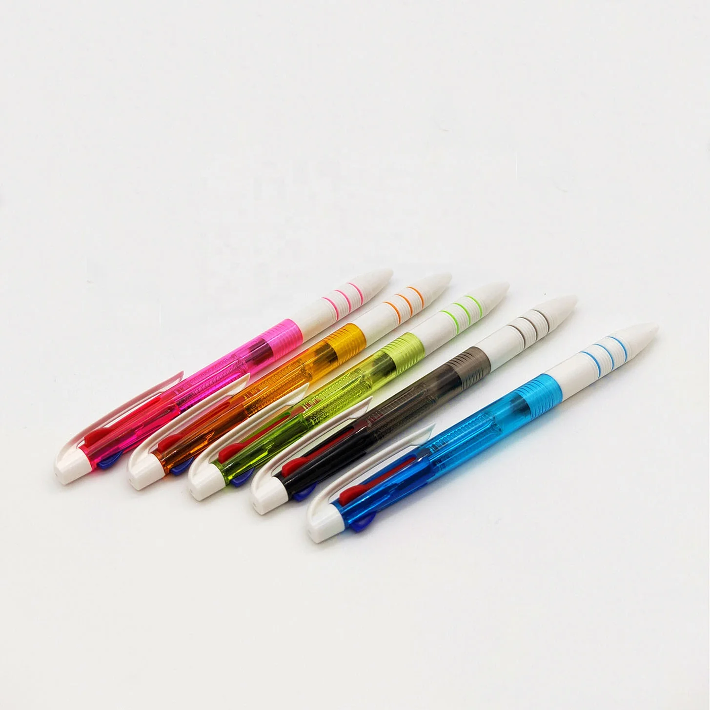 Custom Promotional Plastic Click Clear Transparent Pen With Logo ...