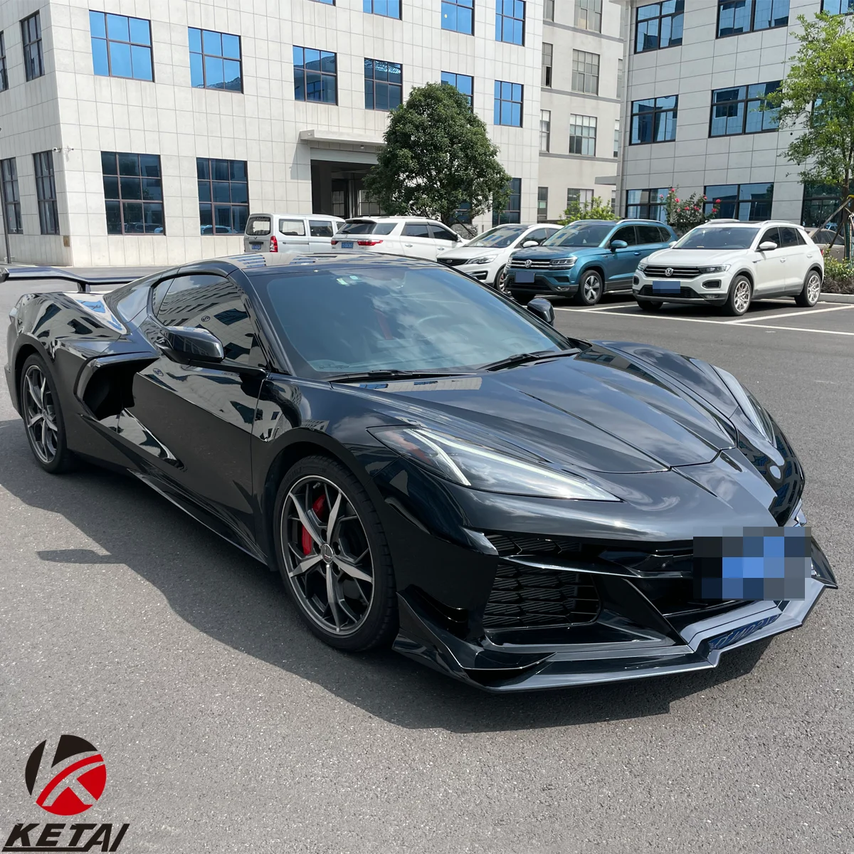 Auto C8 Z06 Style Front Bumper Modification Kit for Chevrolet Corvette