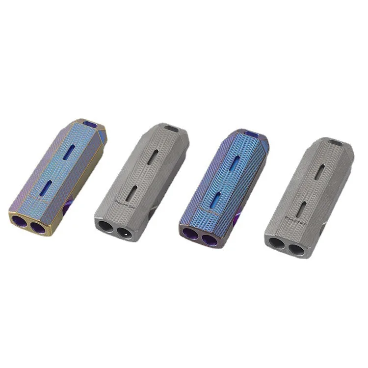 Hot Sale EDC Metal Titanium Alloy Whistle for Sports Referee Double ...