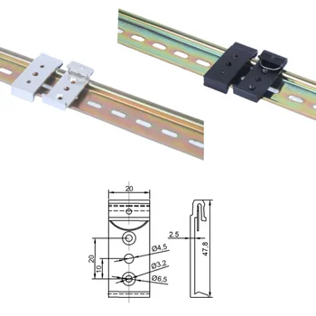 Aluminum Alloy 20 Wide Half Circleguide Rail Fixing Clip 35mm Guide ...