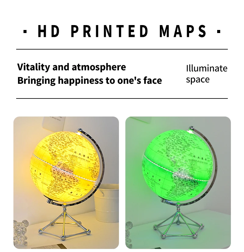 20cm Light Custom Lightup World Map Globe Earth Desk Acrylic Custom ...