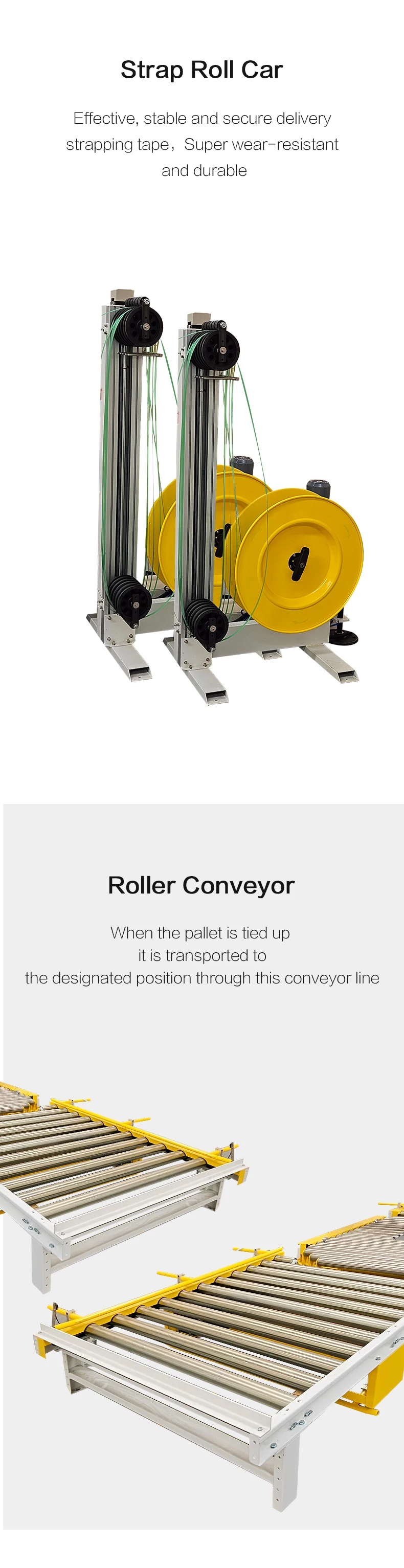 Automatic Pallet Roller Turntable and Pallet Strapping Machine ...
