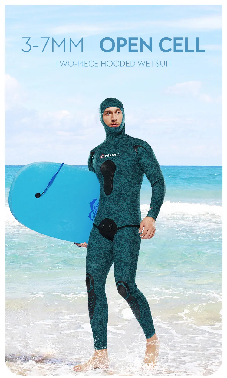 DIVE&SAIL Two-piece Freediving Spearfishing Suit Neoprene Freediving ...