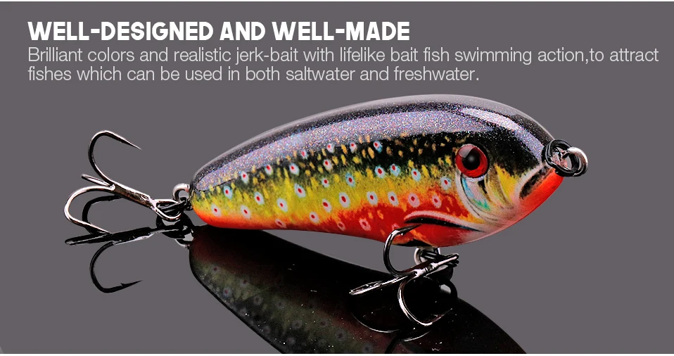 Wholesale 11g 6cm Salmo Sinking Slider Jerkbait Fishing Leurre Bass ...