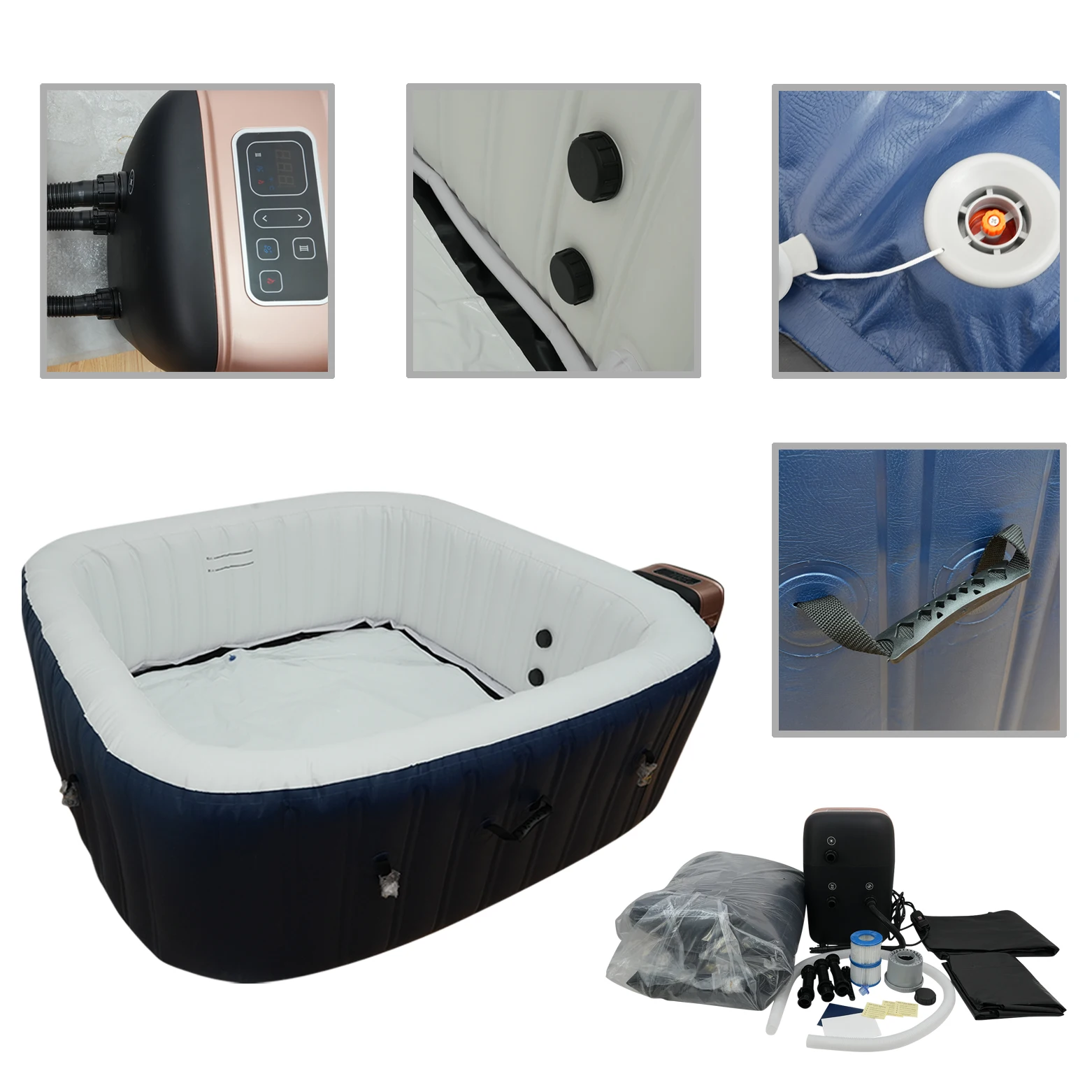 New Outdoor Massage Hot Tubs and SPAs Pool 2 Person Inflatable Hot Tub ...