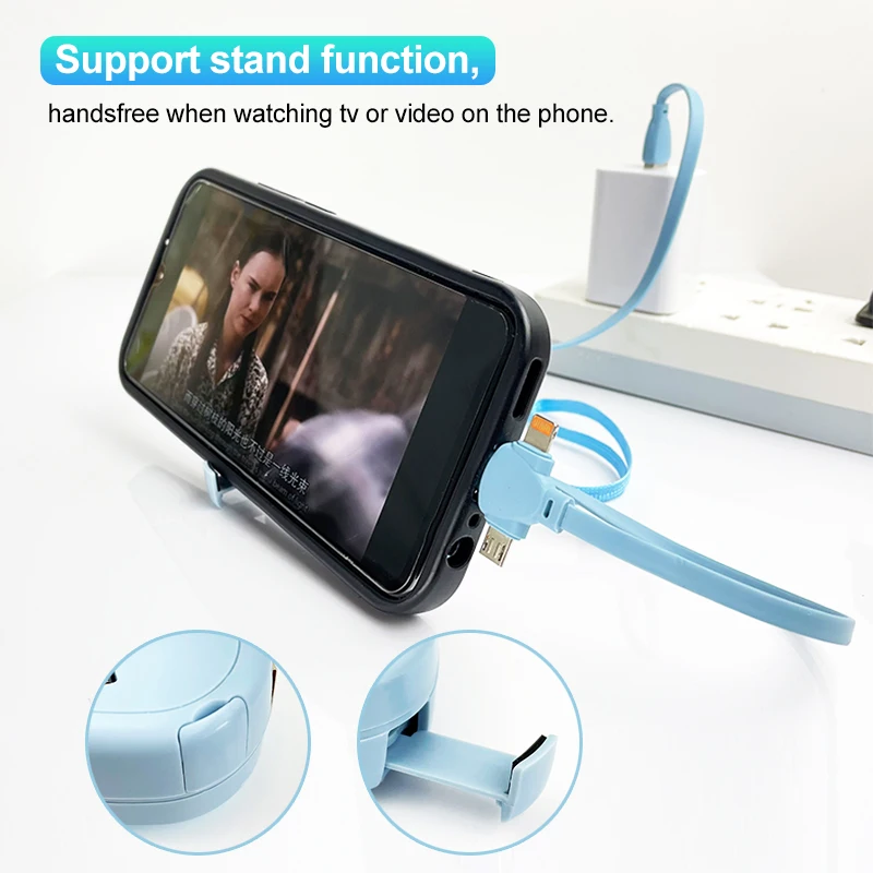 Custom Logo Extensible 3 In 1 Usb Retractable Cable Multi Charger Cable ...