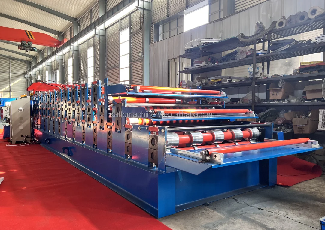 Triple Layer Trapezoidal Steel Roof Panel Rolling Forming Machine - Buy ...