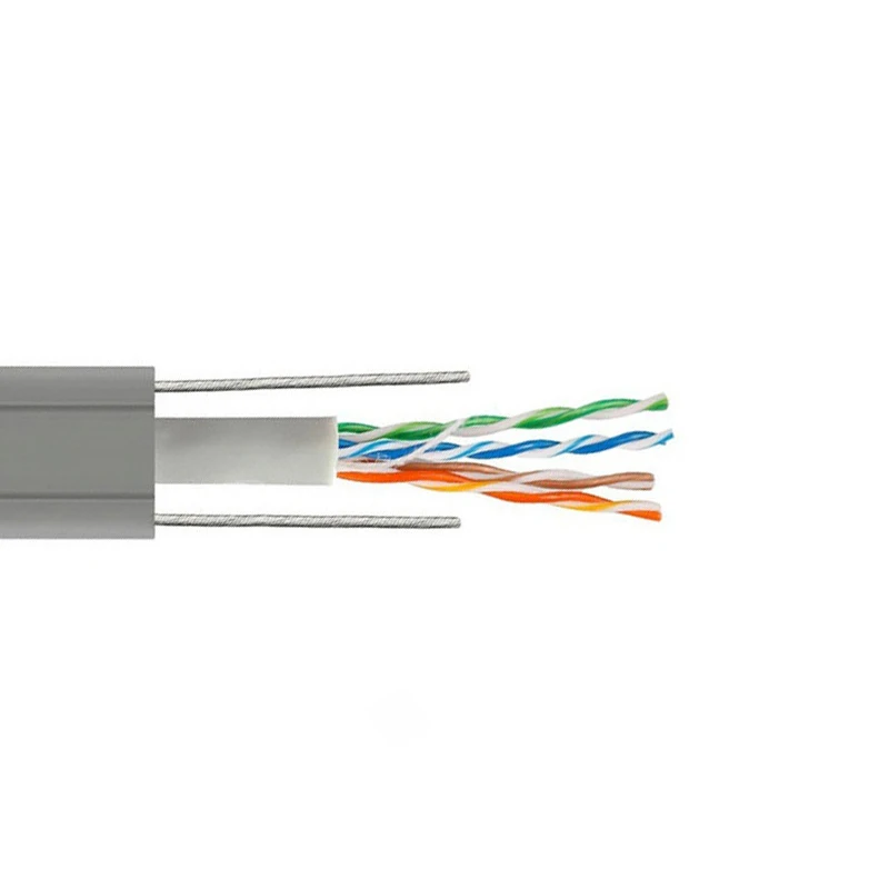 23awg Elevator Cable Flat Lift Cable With Two Steel Wire Lan Cable Utp ...