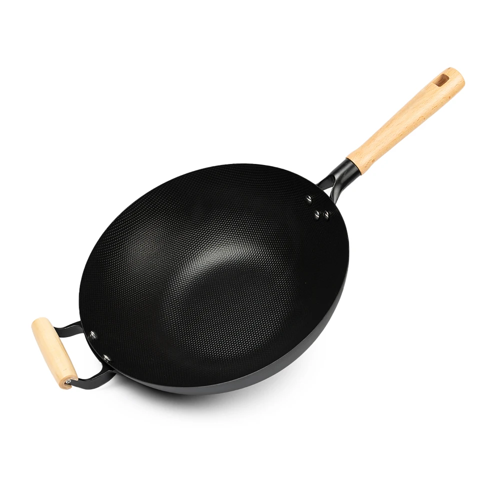 Non Stick Frying Pan With Lid And Nitridation Stainless Cast Iron ...