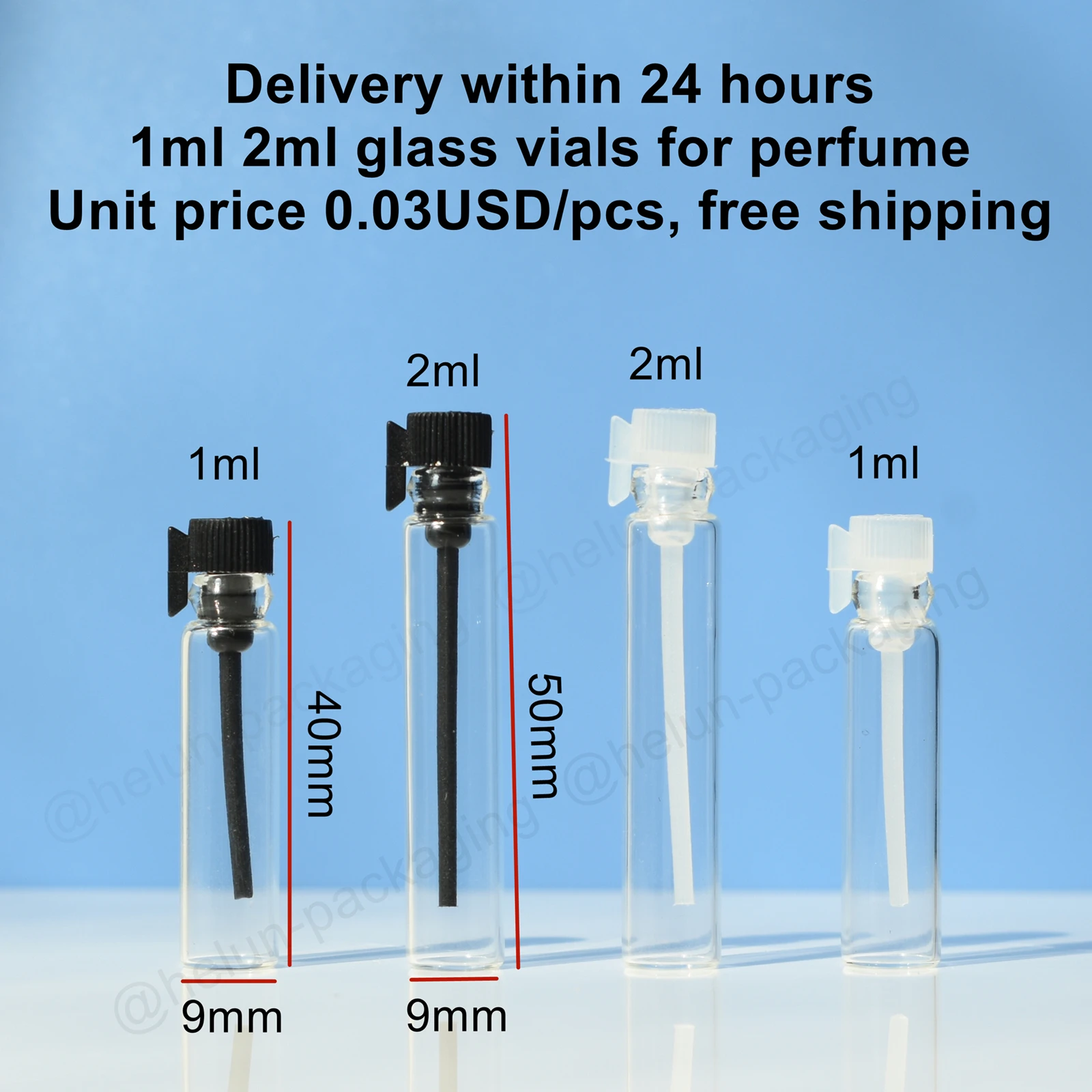 Free Shipping Wholesale Empty Cheap 1ml 2ml 3ml 5ml Small Sample Tester ...