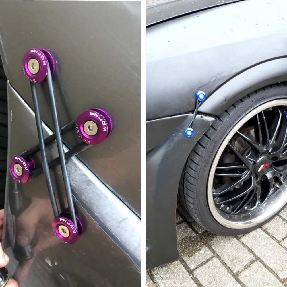 Universal Jdm Aluminum Quick Release Fasteners Kit Front Bumper Rear ...