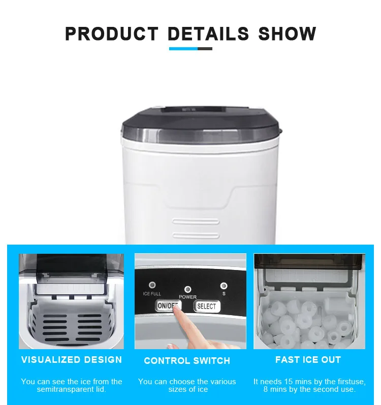 Wholesale Products 220v Home Portable Mini Ice Cube Maker/ Ice Making ...