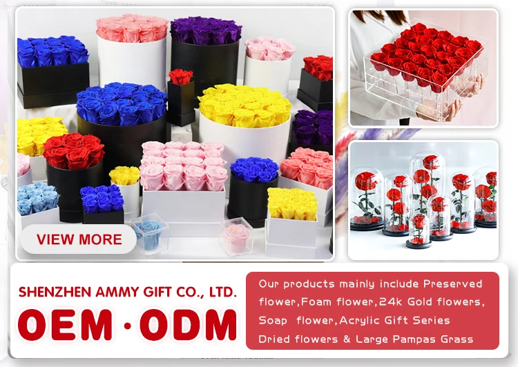 AM-PFE107 Ammy Preserved Flower Rose Acrylic Hand Box