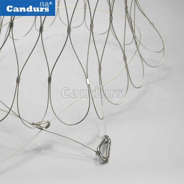 Custom Flexible Stainless Steel Wire Rope Mesh Floodlight Drop Safe Net ...