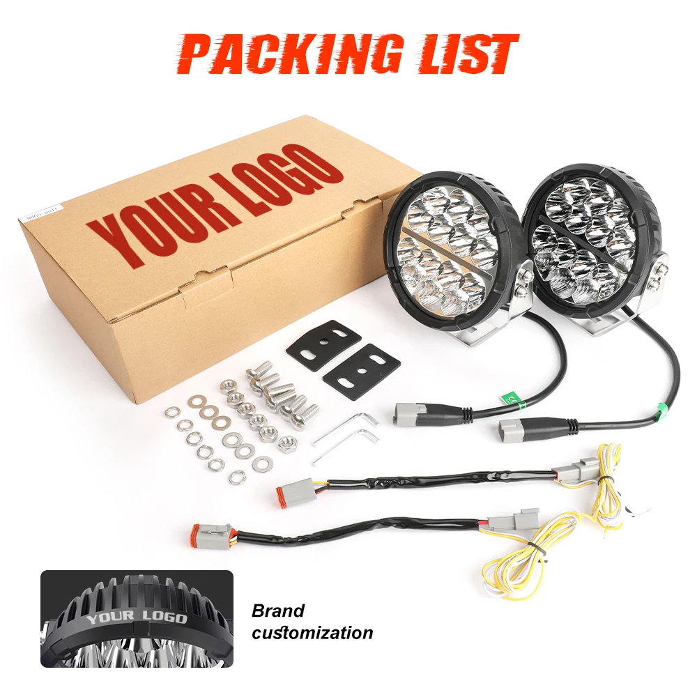 White Amber Drl Car Auxiliary Spot 24v Truck Led Lights - Buy 24v Truck ...