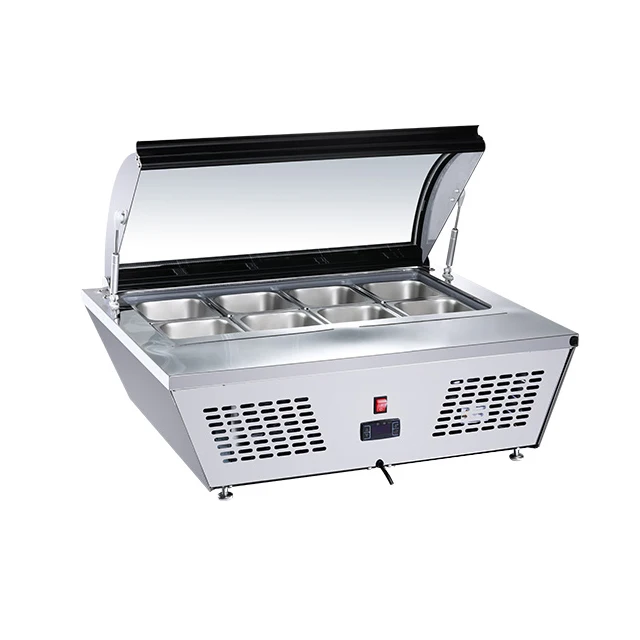 Commercial Counter top salad Display Showcase buffet food cooler for ...