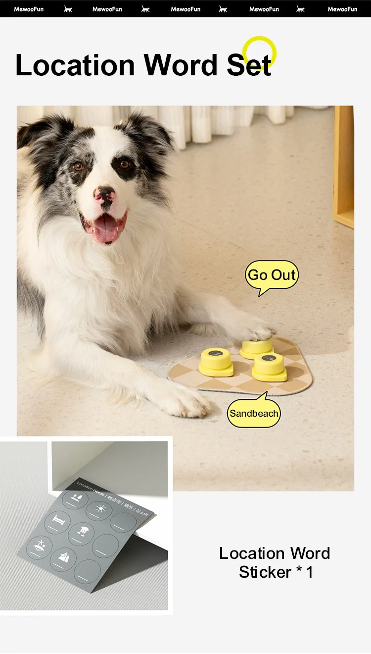 Mewoofun Recordable Dog Buttons With Stickers Talking Buttons For Pet ...