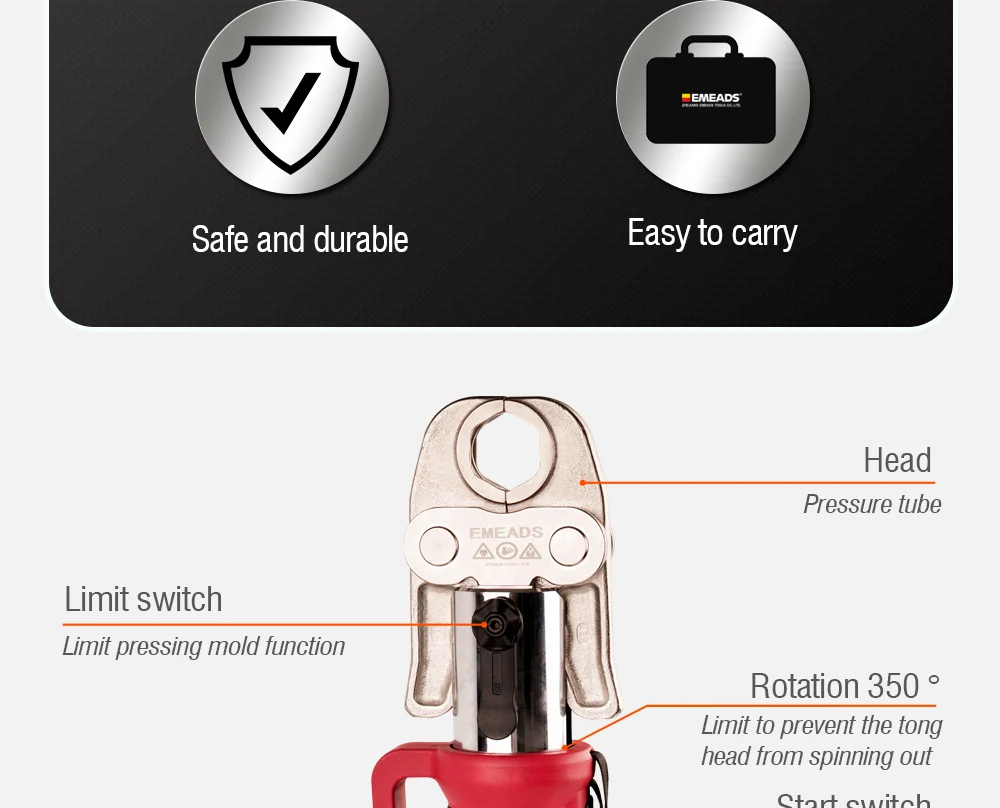 PZ 3240 GE-1550 Battery Powered Hydraulic PEX Pipe Clamping Tool