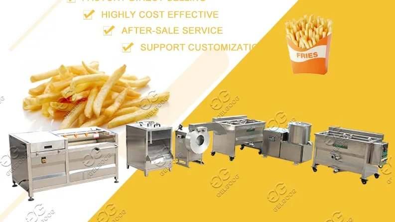 Pakistan Frozen French Fries Product Line Semi Automatic Potato Chips ...