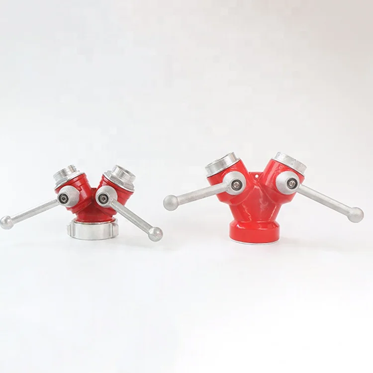 Y Type Aluminum Fire Water Divider With Brass Coupling Fire Hydrant ...