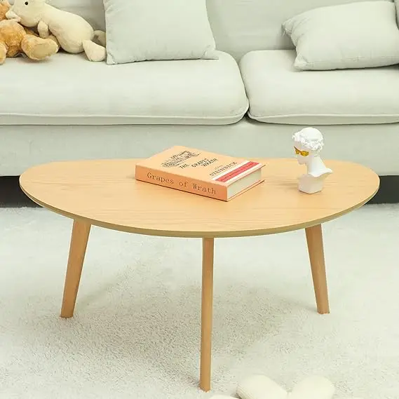 Small Oval Coffee Table Mid Century Modern For Living Room Center ...