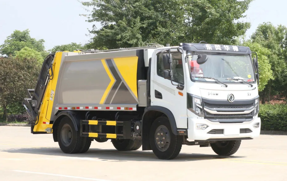 Dongfeng T3 9cbm Volume Compressed Garbage Truck 4x2 Yuchai Diesel ...