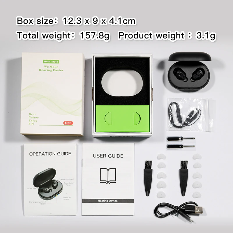 New Rechargeable Invisible in the Ear Hearing Aids for the Deaf