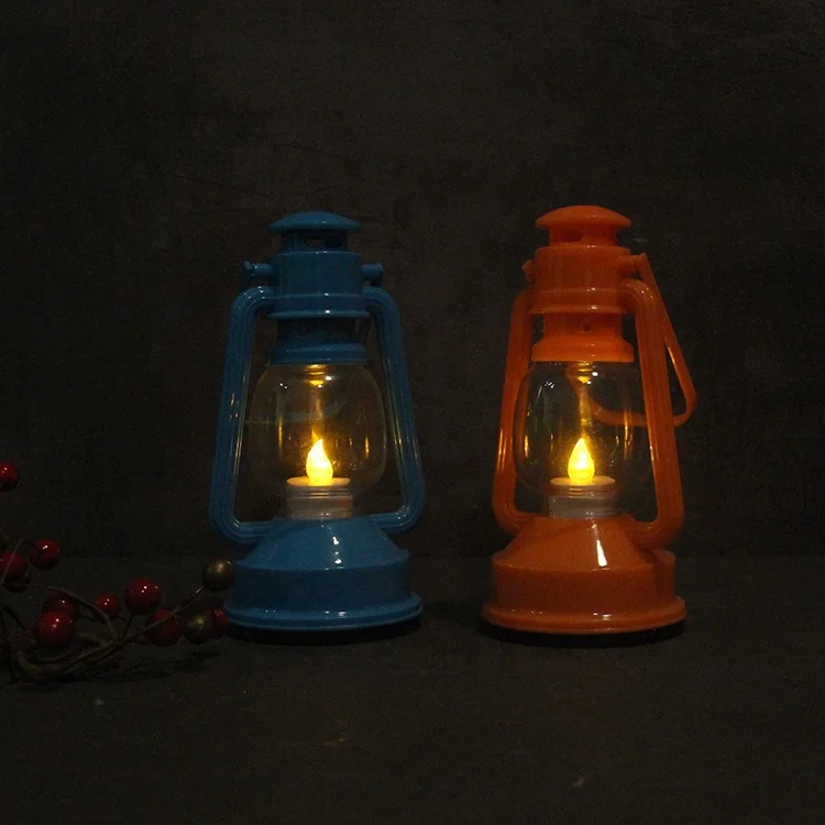 Colorful Plastic Tiny Hanging Oil Lantern,With Led Tea Light Inside ...