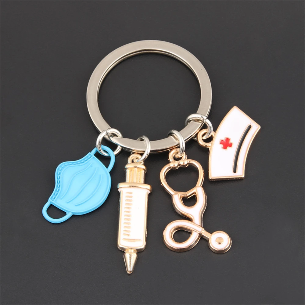 Wholesale New Arrival Doctor Medical Tools Stethoscope Syringe Key Ring ...