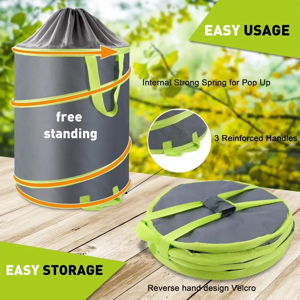 The Garden Waste Leaf Bag,Collapsible Trash Can For Camping,Garden ...