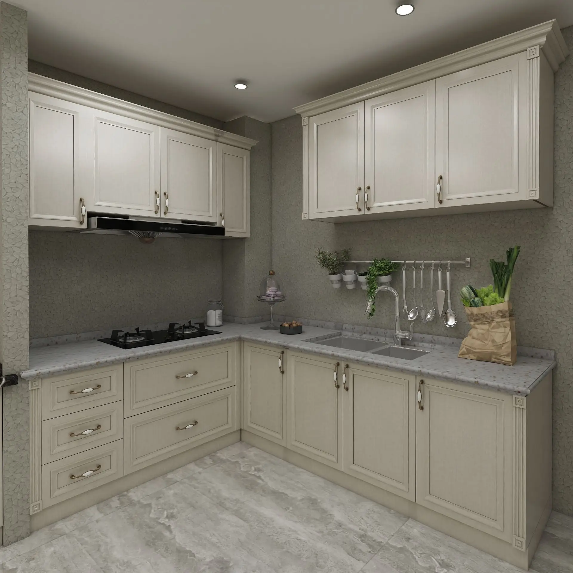 Kitchen Cabinet Cupboards Custom Kichen Cabinets Sets Minimal Soli Wood ...