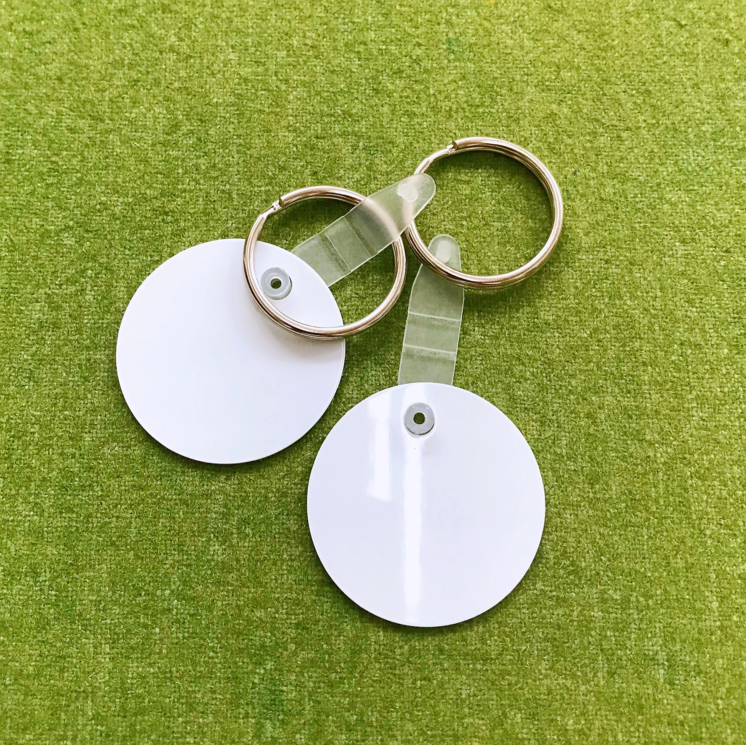 Factory Gloss White Custom Shape Sublimation Aluminum Keychain Blank ...