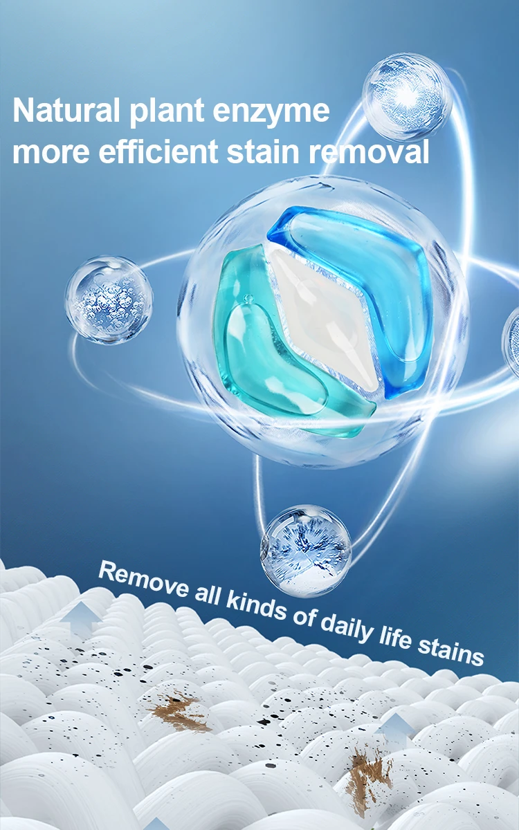 25g Laundry Detergent Pods Wash Clothes Washing Liquid 3 in 1 Cleaning ...