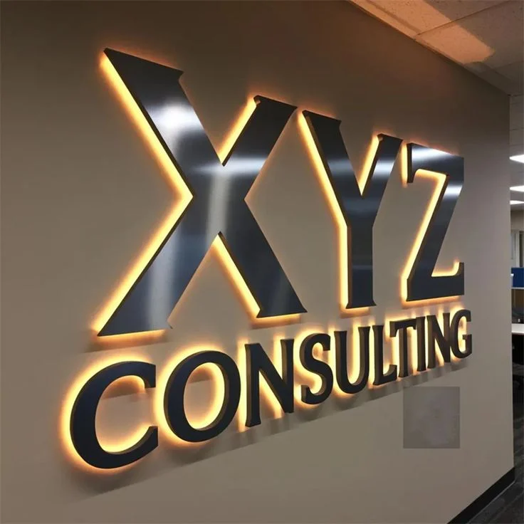 Custom Sign Board 3D backlit logo Channel Letter led illuminated Signs custom metal LED Letters ...