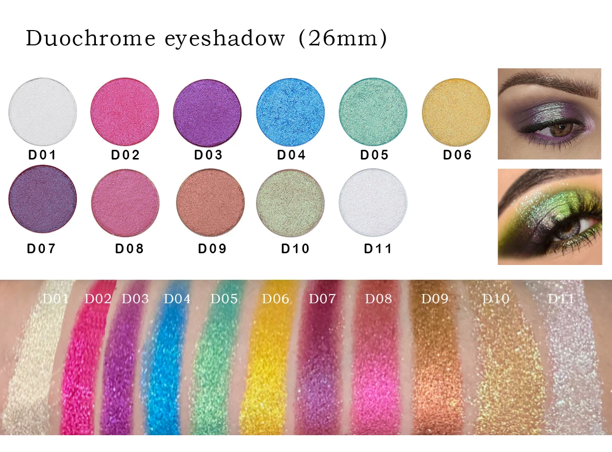Custom New Shapes Matte Shimmer Duochrome Eyeshadow Palette High ...