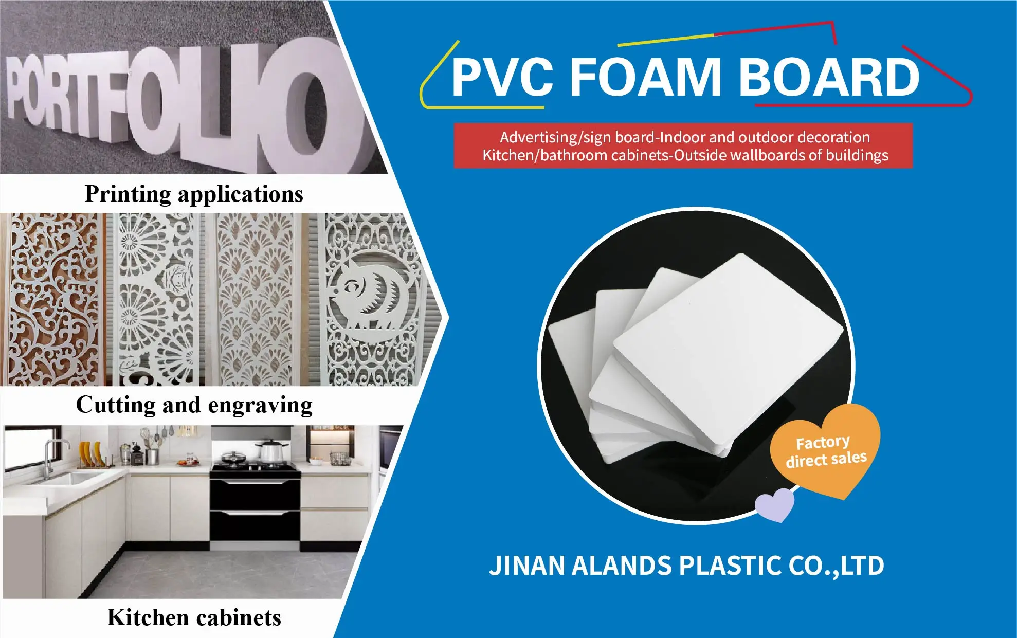Alands PVC Board Sheet - High Density for Furniture & Signage